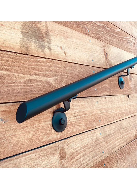 Metal Handrails | Black | Wall-Mount | ADA Compliant | Staircase Rail ...